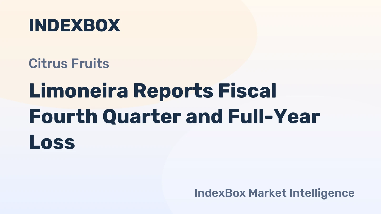Limoneira Reports Fiscal Fourth Quarter and Full-Year Loss