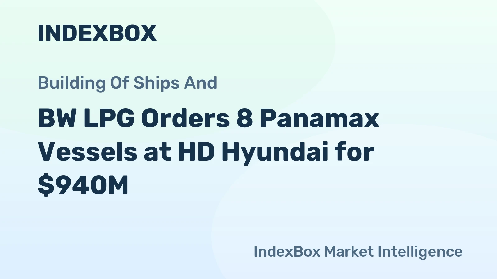 BW LPG Orders 8 Panamax Vessels at HD Hyundai for $940M