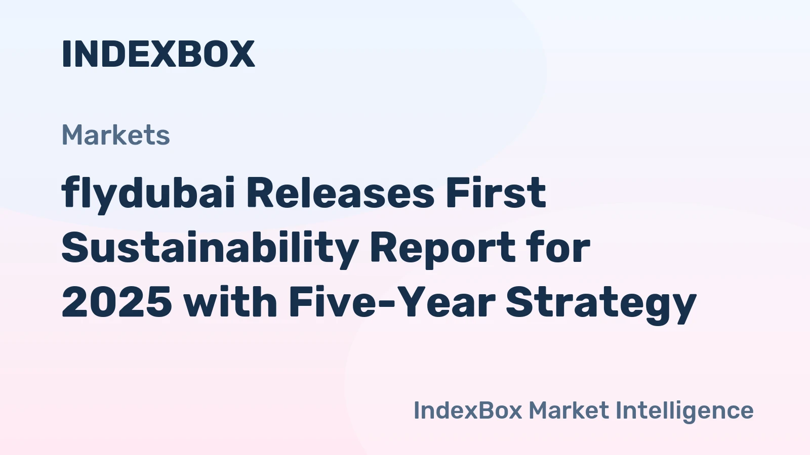 flydubai Releases First Sustainability Report for 2025 with Five-Year Strategy