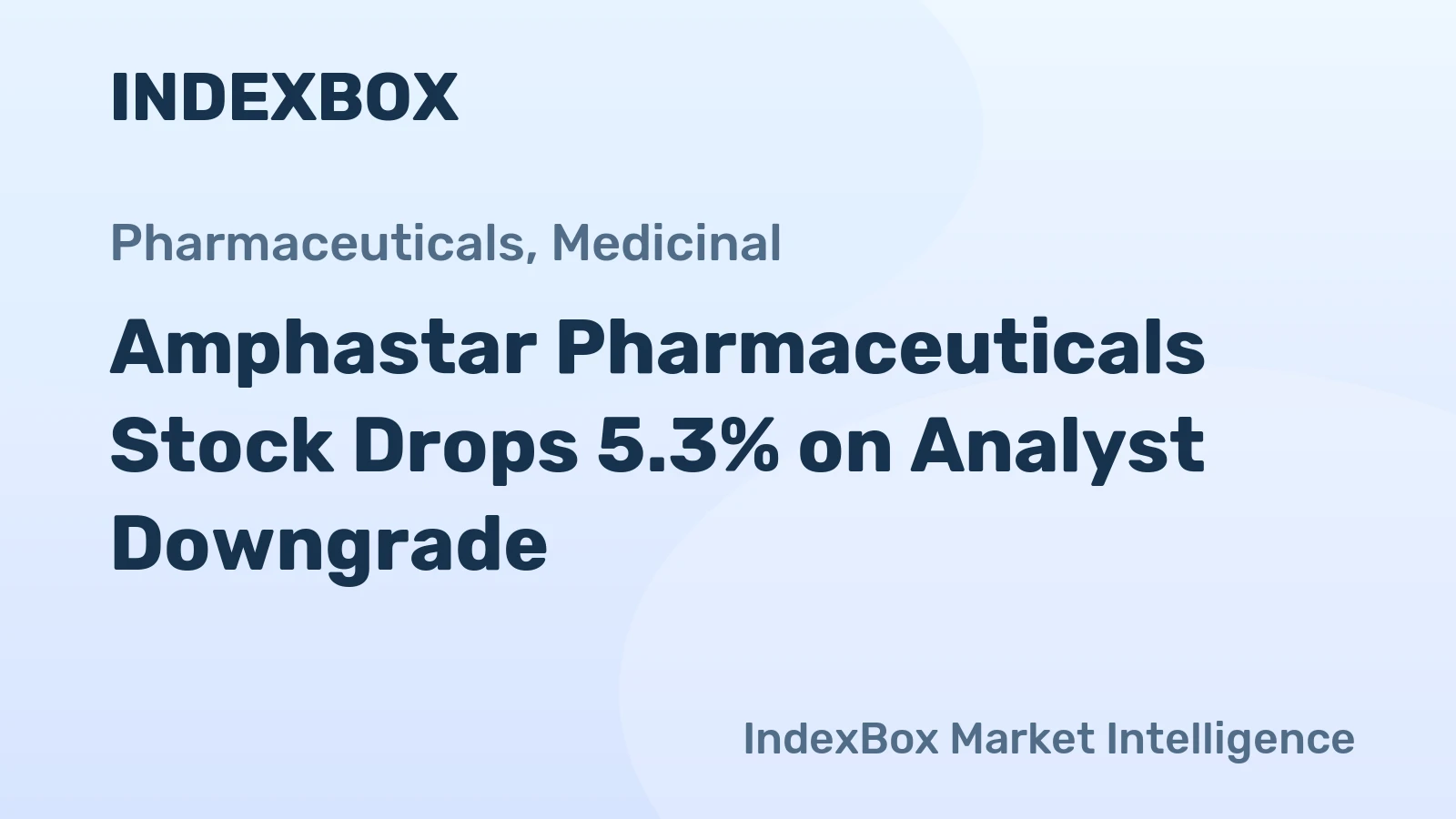 Amphastar Pharmaceuticals Stock Drops 5.3% on Analyst Downgrade