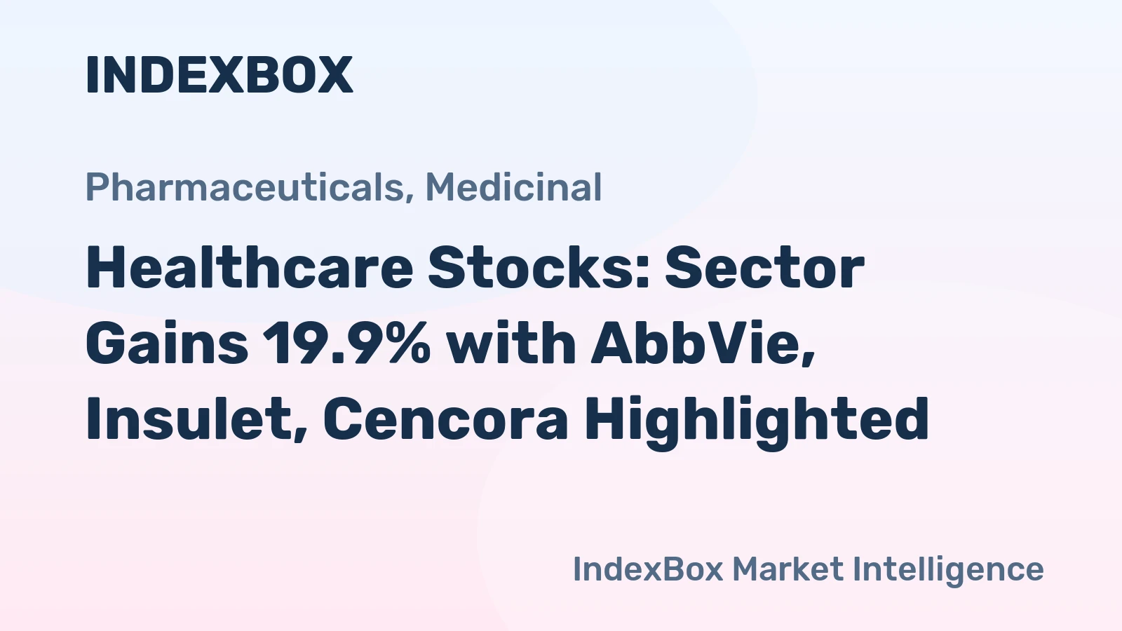 Healthcare Stocks: Sector Gains 19.9% with AbbVie, Insulet, Cencora Highlighted