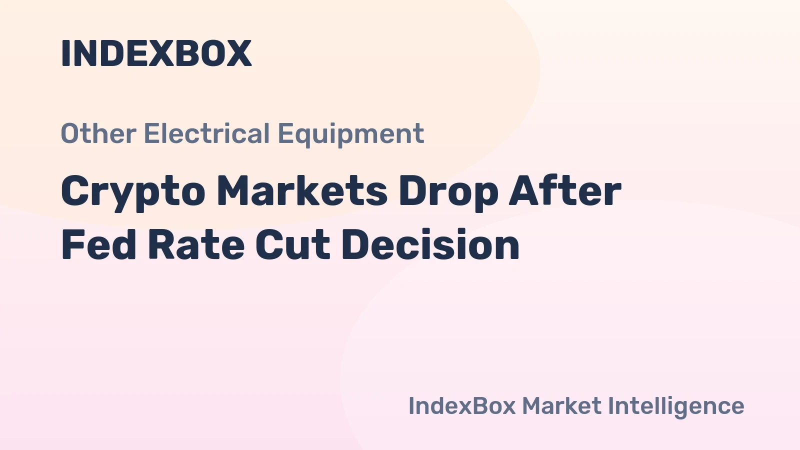 Crypto Markets Drop After Fed Rate Cut Decision