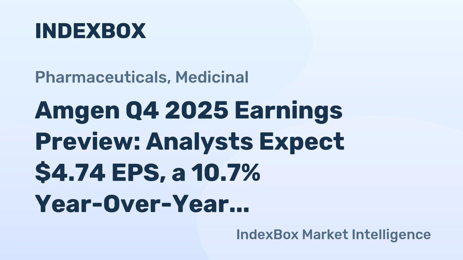 Amgen Q4 2025 Earnings Preview: Analysts Expect $4.74 EPS, a 10.7% Year-Over-Year Decline