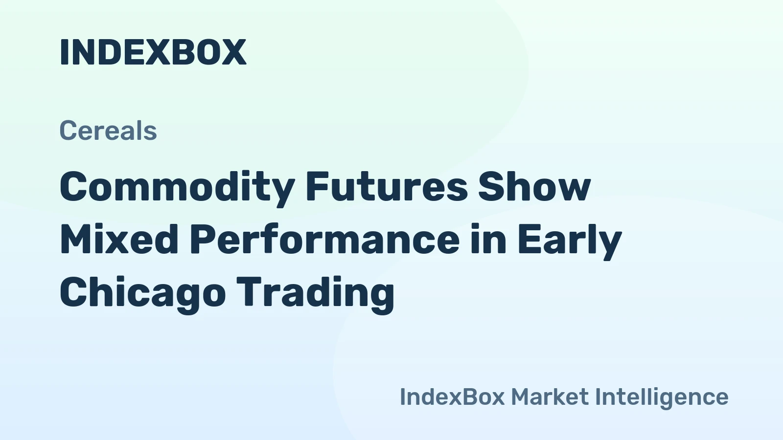 Commodity Futures Show Mixed Performance in Early Chicago Trading