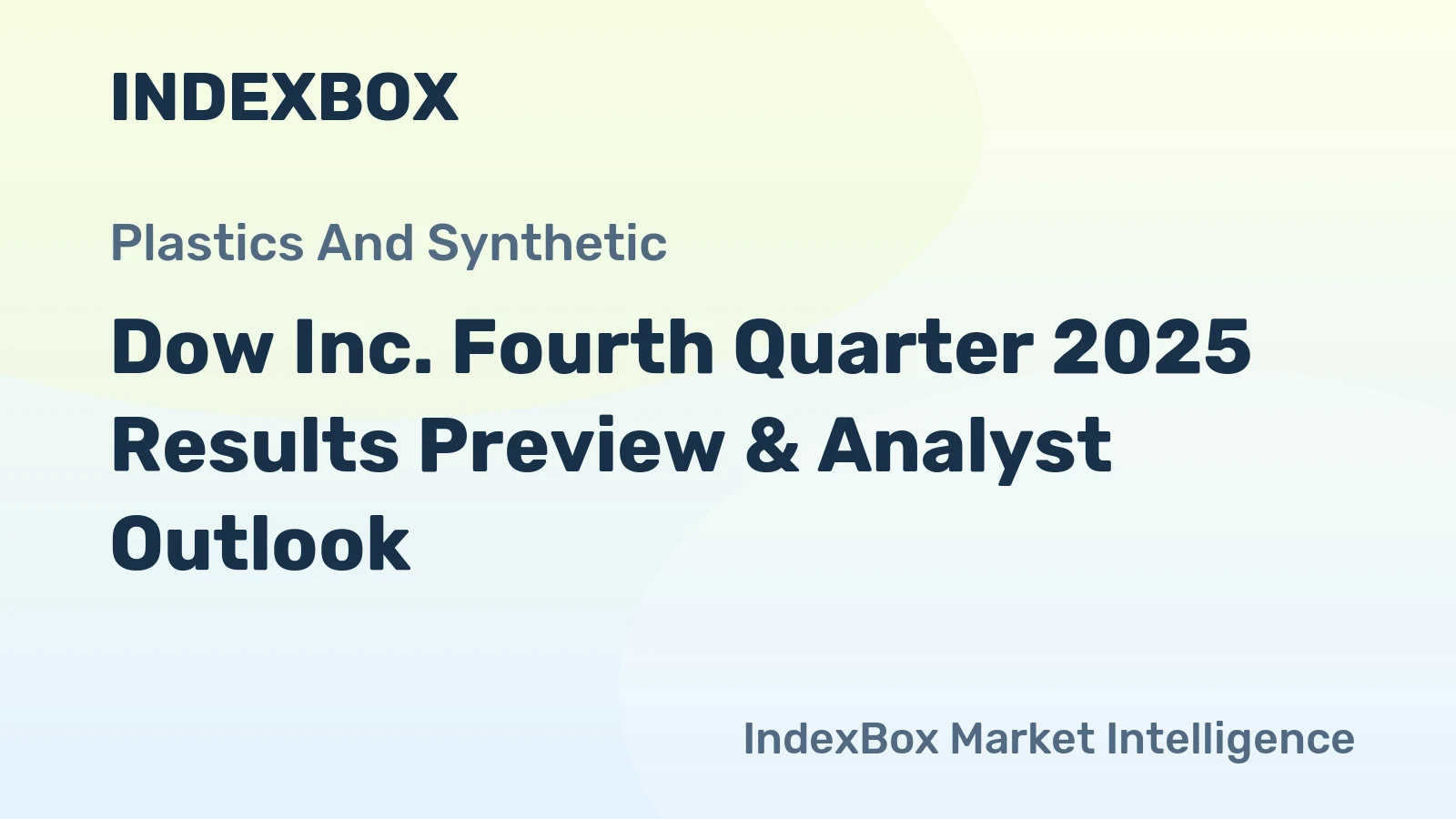 Dow Inc. Fourth Quarter 2025 Results Preview & Analyst Outlook