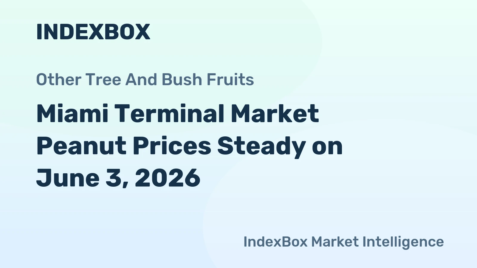 Miami Terminal Market Peanut Prices Steady on June 3, 2026