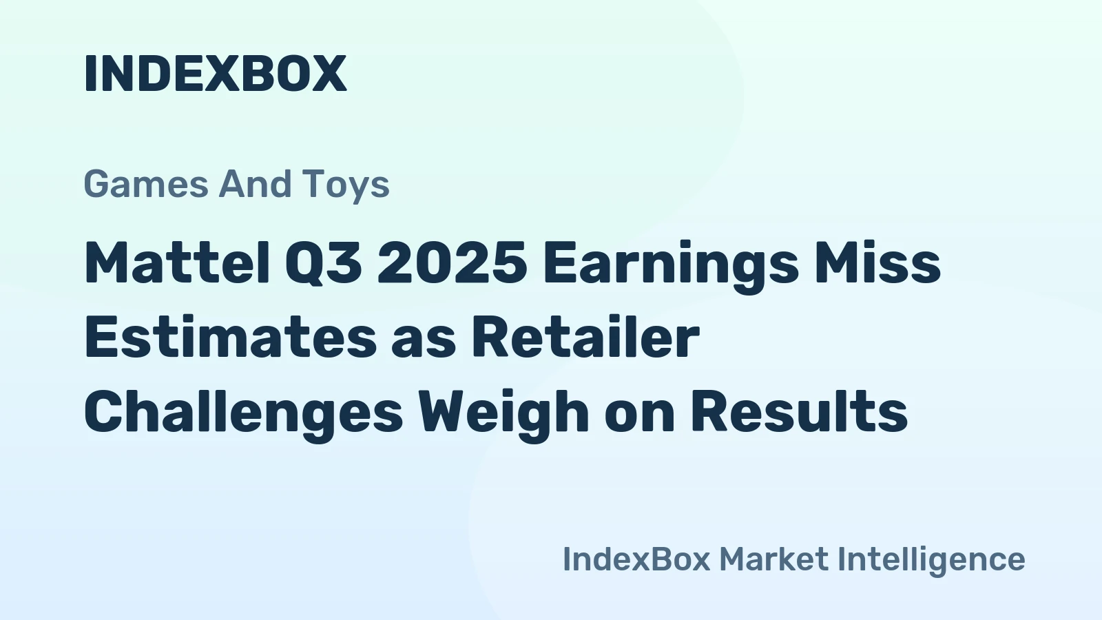 Mattel Q3 2025 Earnings Miss Estimates as Retailer Challenges Weigh on Results