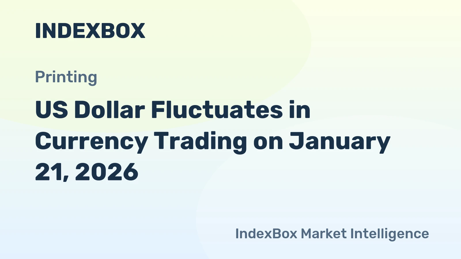 US Dollar Fluctuates in Currency Trading on January 21, 2026