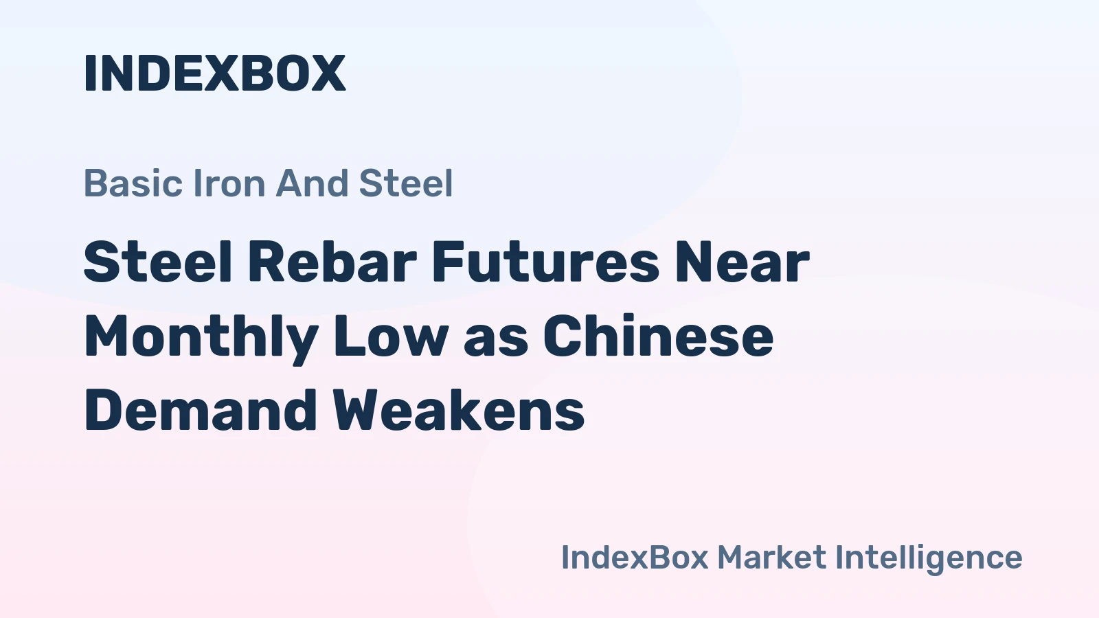 Steel Rebar Futures Near Monthly Low as Chinese Demand Weakens