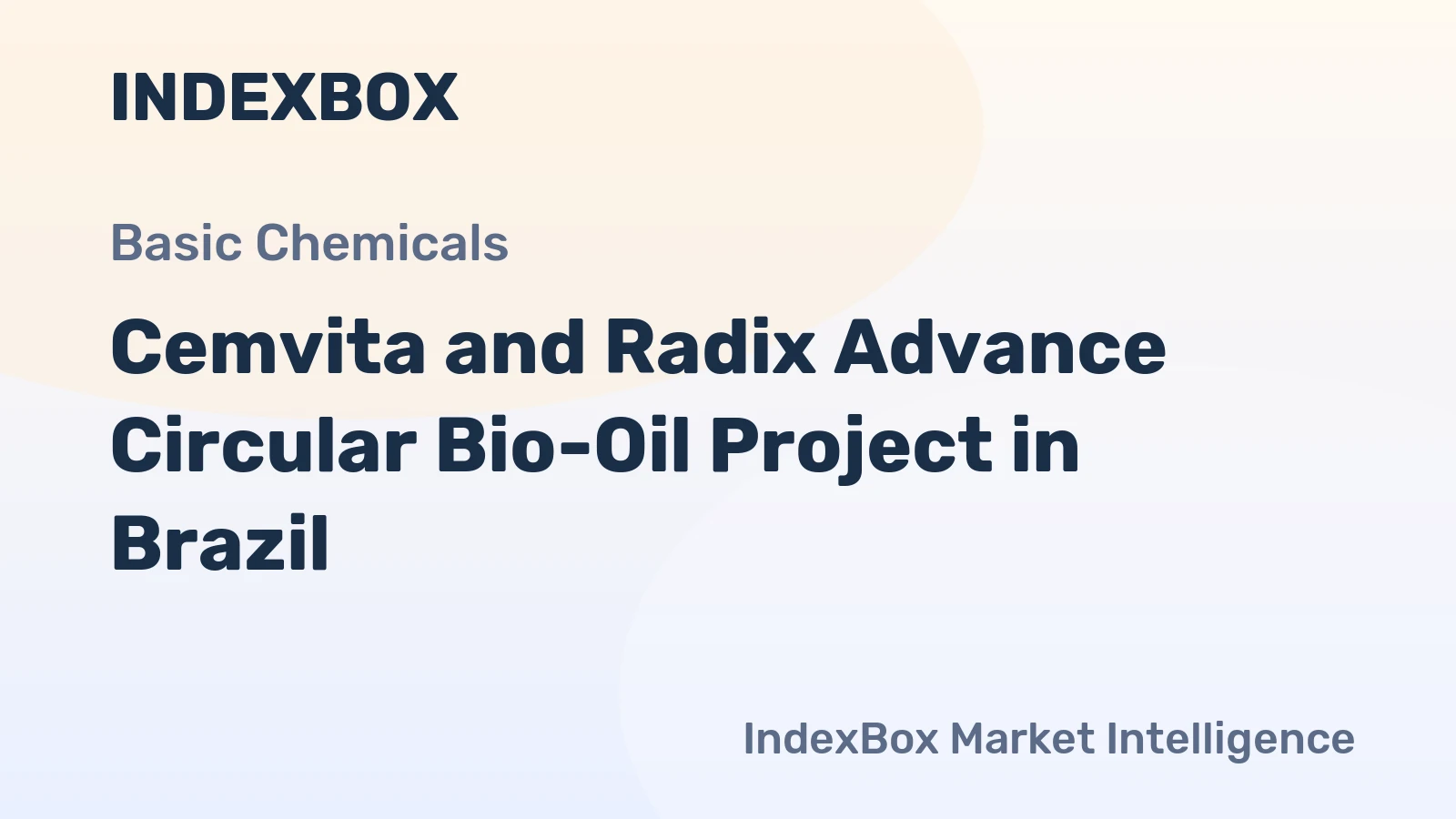 Cemvita and Radix Advance Circular Bio-Oil Project in Brazil