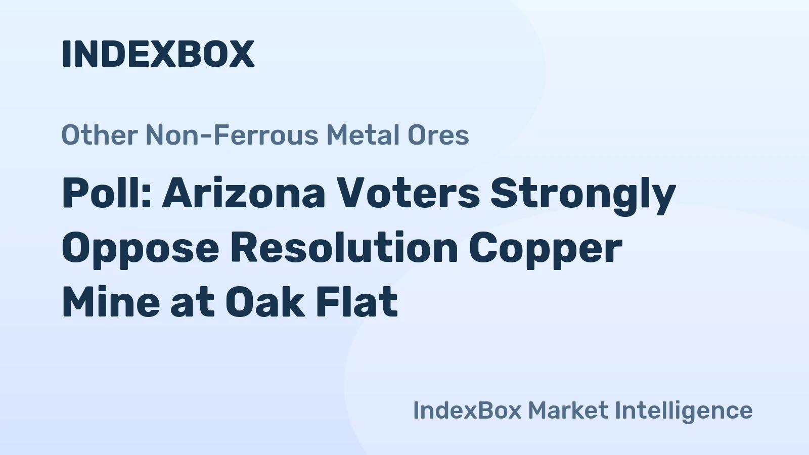 Poll: Arizona Voters Strongly Oppose Resolution Copper Mine at Oak Flat