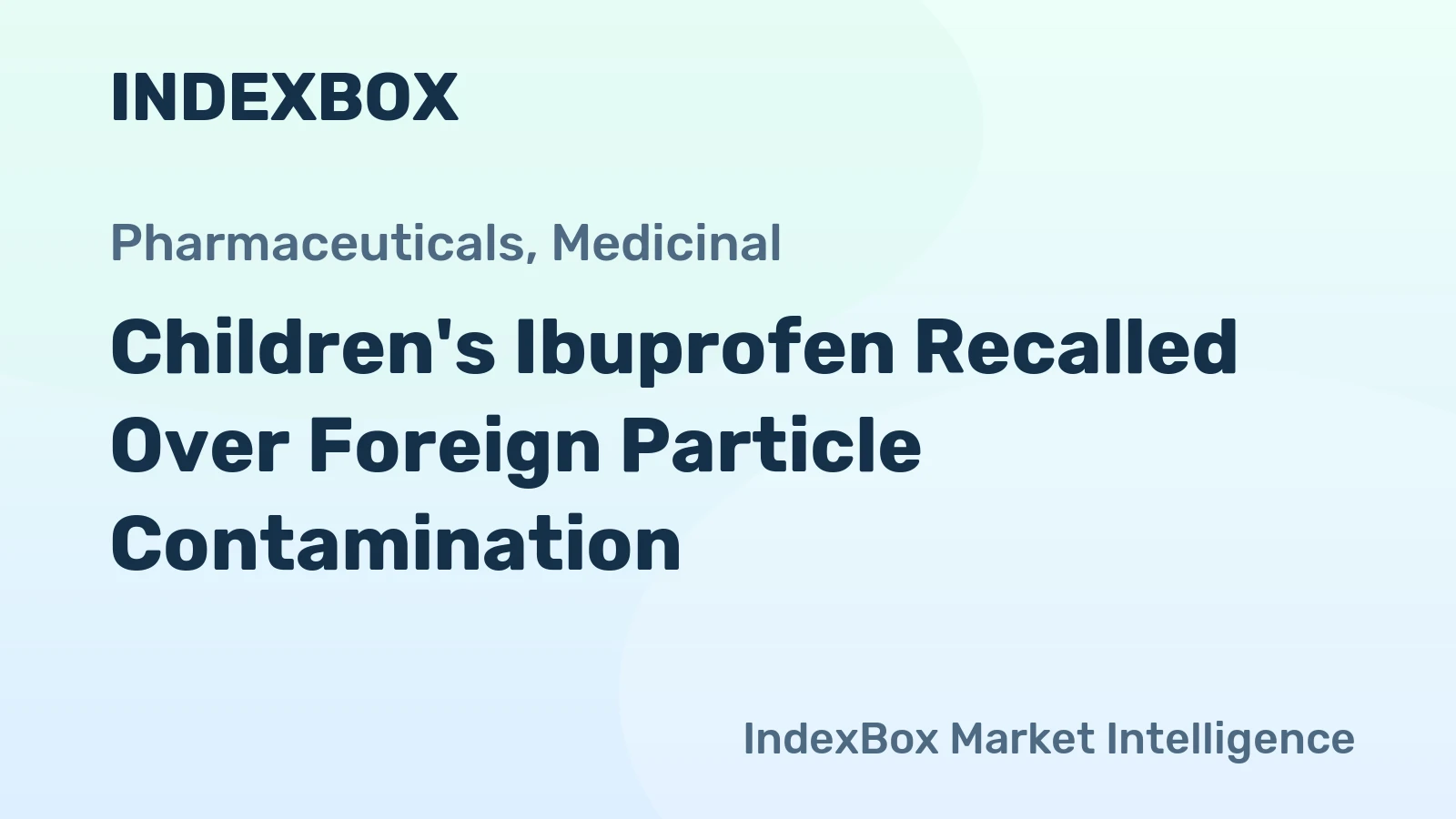Children's Ibuprofen Recalled Over Foreign Particle Contamination