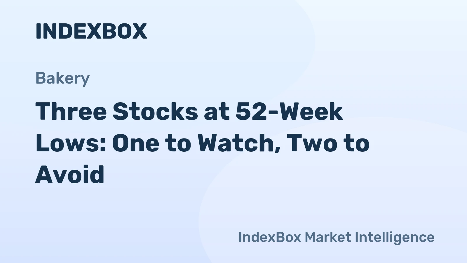 Three Stocks at 52-Week Lows: One to Watch, Two to Avoid