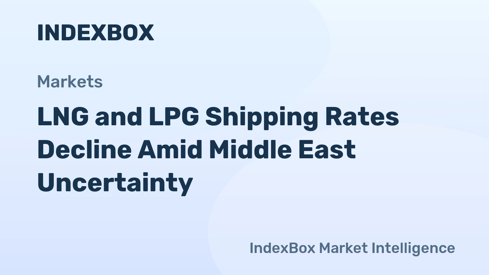 LNG and LPG Shipping Rates Decline Amid Middle East Uncertainty
