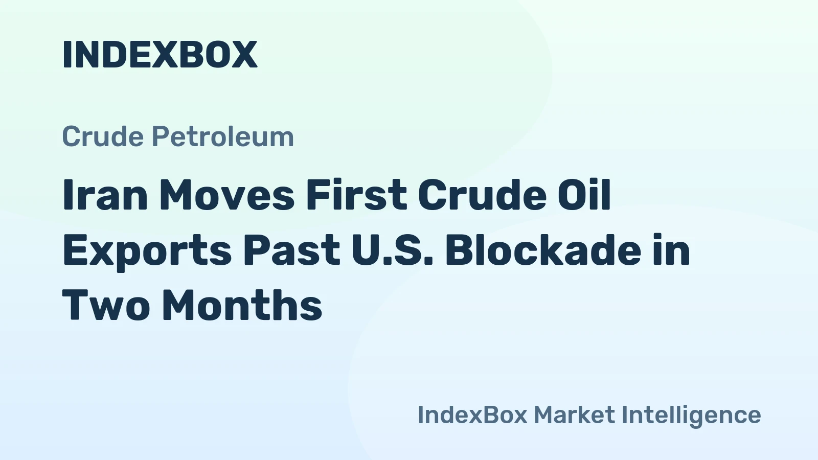 Iran Moves First Crude Oil Exports Past U.S. Blockade in Two Months