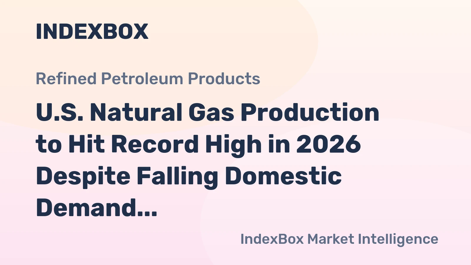 U.S. Natural Gas Production to Hit Record High in 2026 Despite Falling Domestic Demand