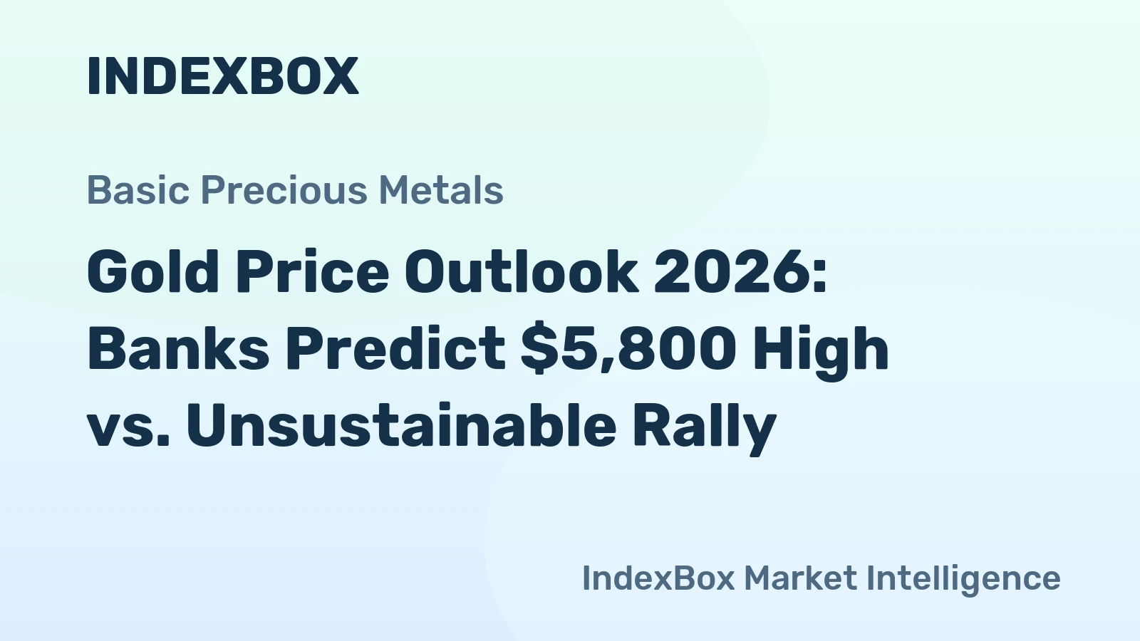 Gold Price Outlook 2026: Banks Predict $5,800 High vs. Unsustainable Rally