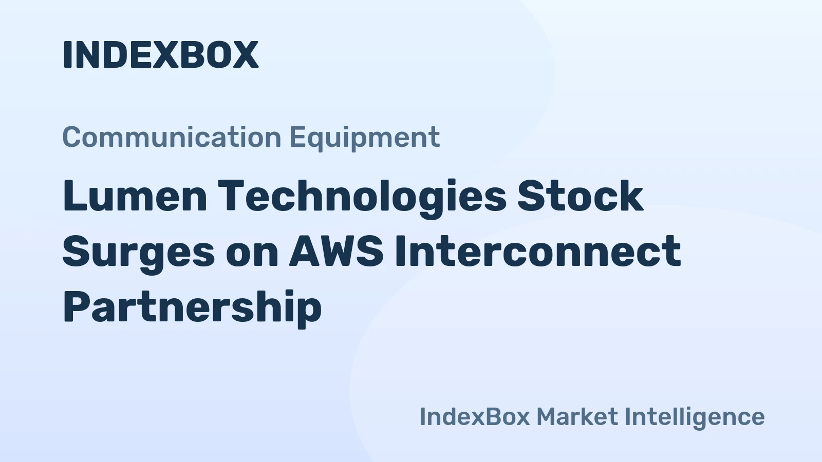 Lumen Technologies Stock Surges on AWS Interconnect Partnership