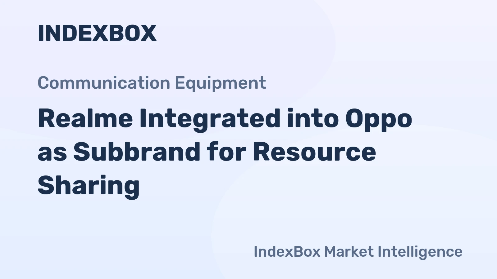 Realme Integrated into Oppo as Subbrand for Resource Sharing