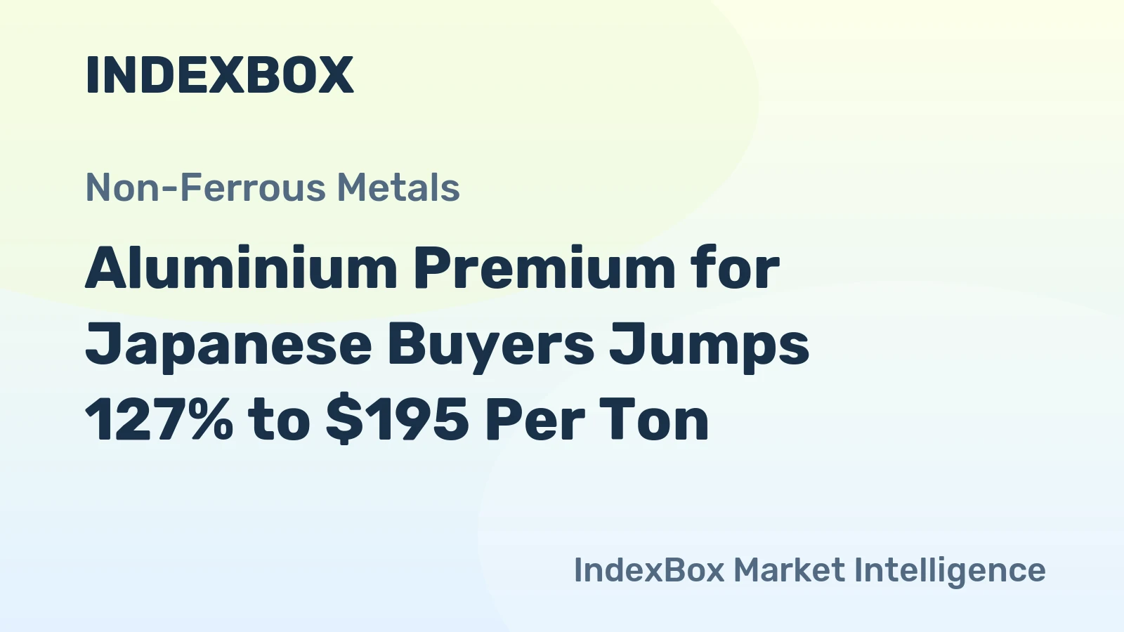 Aluminium Premium for Japanese Buyers Jumps 127% to $195 Per Ton