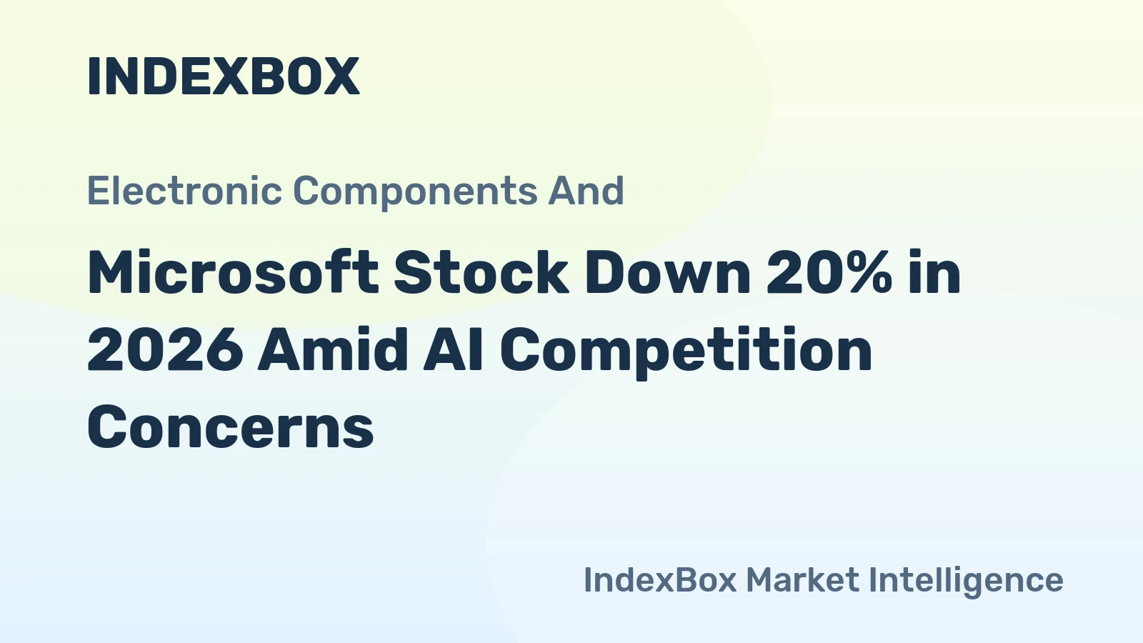 Microsoft Stock Down 20% in 2026 Amid AI Competition Concerns