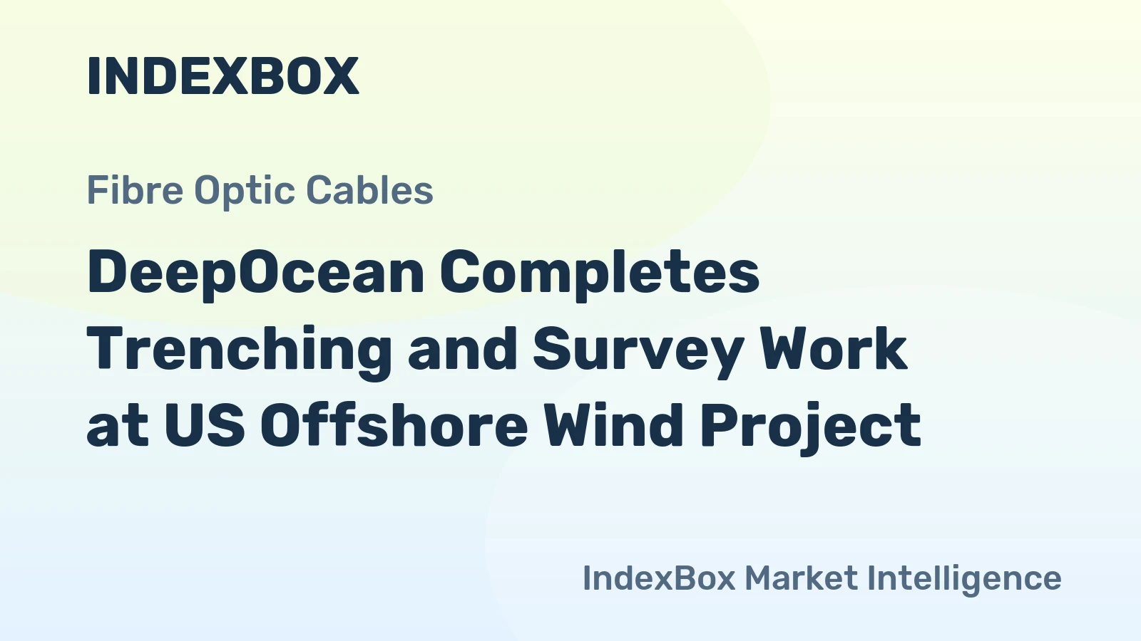 DeepOcean Completes Trenching and Survey Work at US Offshore Wind Project