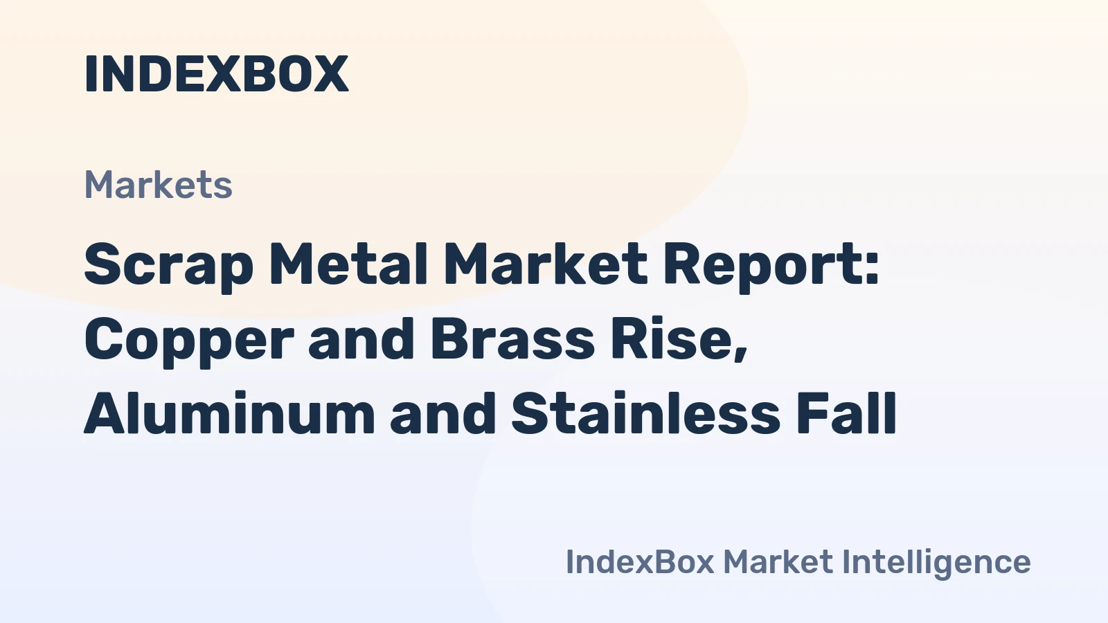 Scrap Metal Market Report: Copper and Brass Rise, Aluminum and Stainless Fall