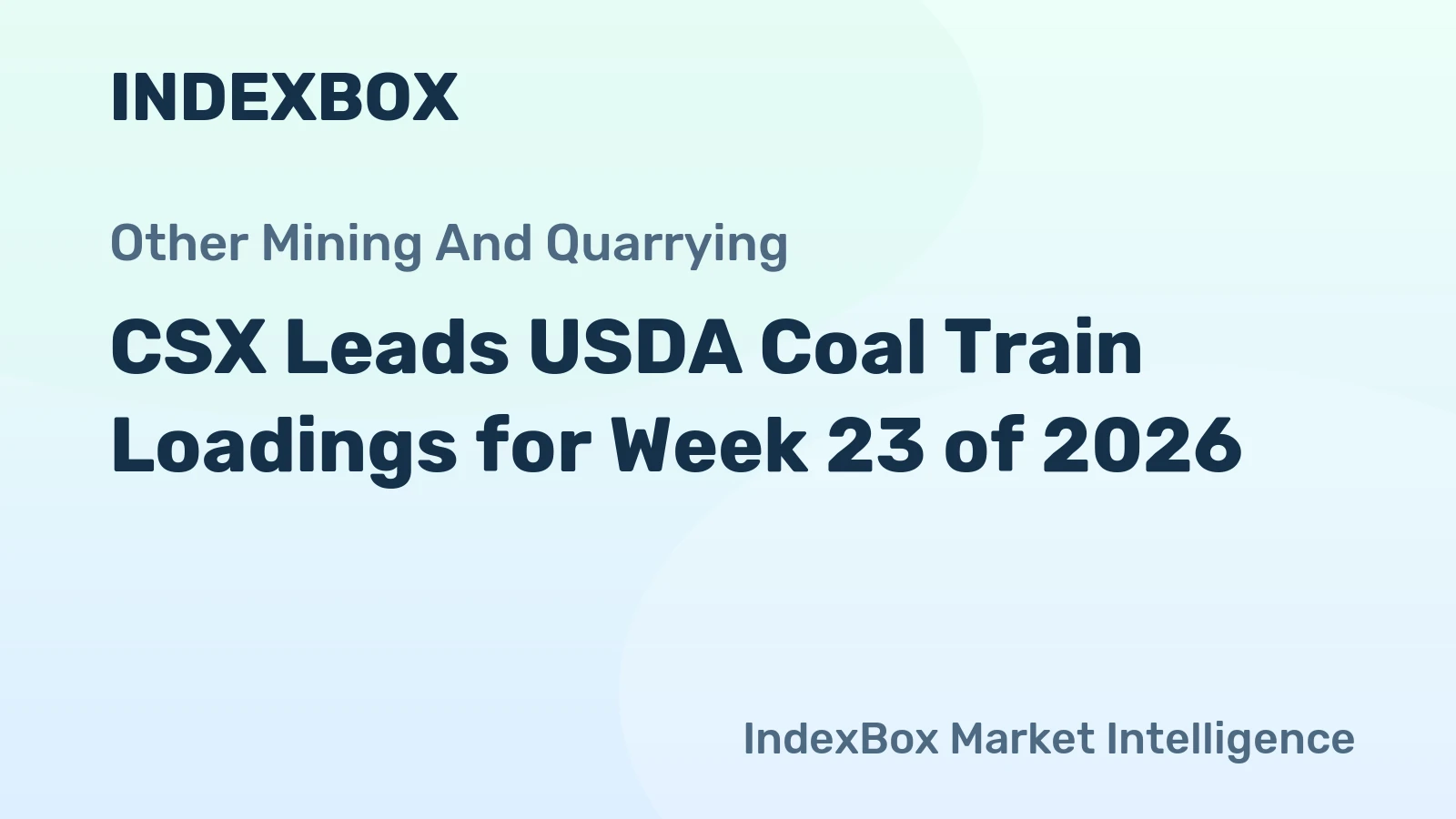 CSX Leads USDA Coal Train Loadings for Week 23 of 2026