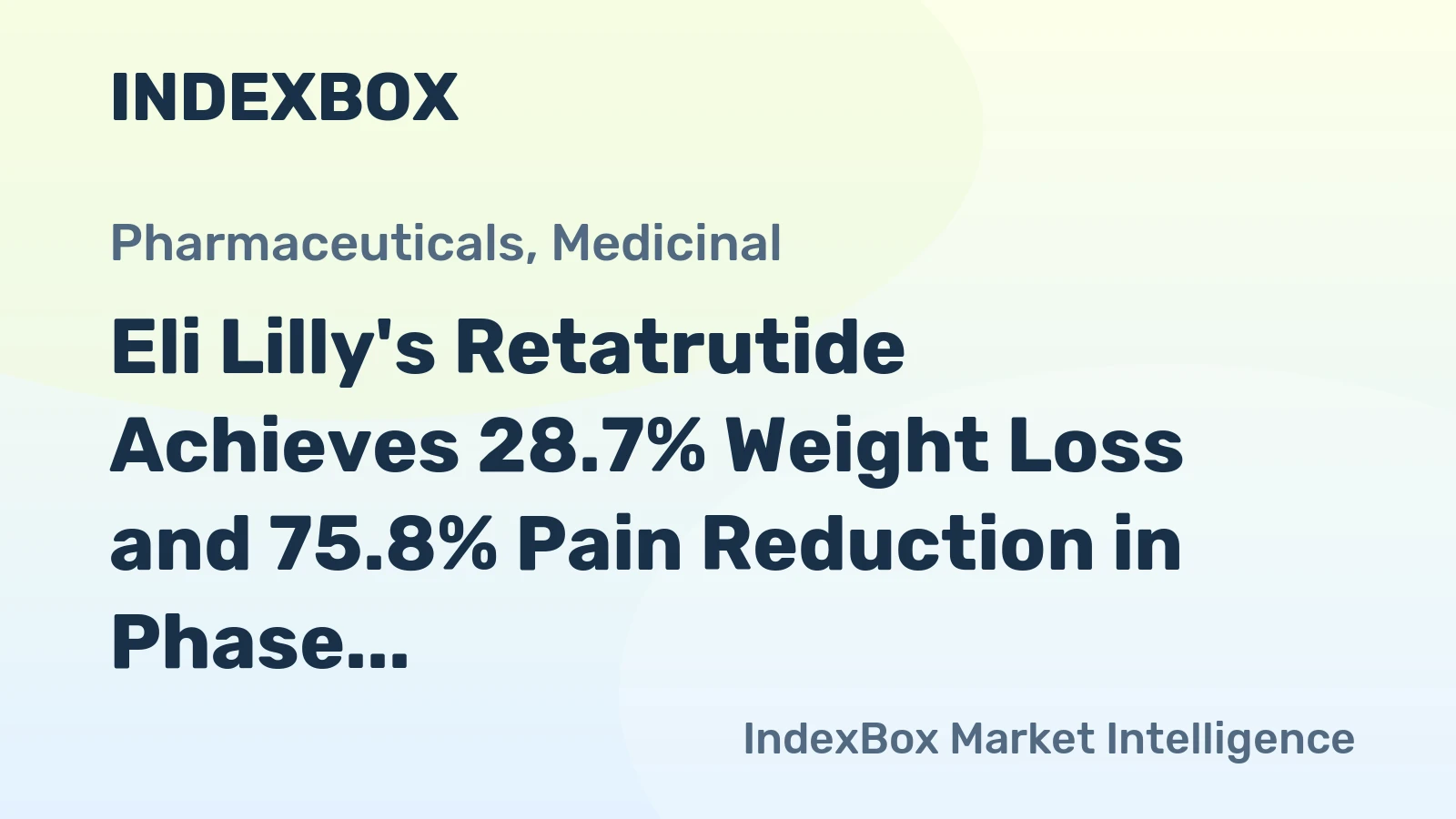 Eli Lilly's Retatrutide Achieves 28.7% Weight Loss and 75.8% Pain Reduction in Phase 3 Trial