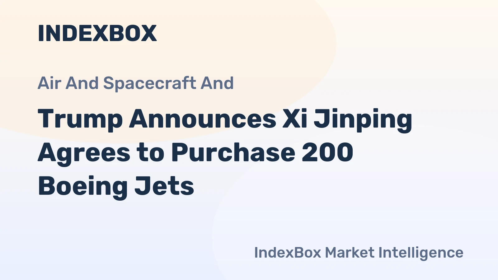 Trump Announces Xi Jinping Agrees to Purchase 200 Boeing Jets