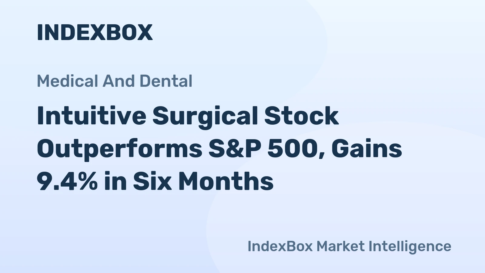 Intuitive Surgical Stock Outperforms S&P 500, Gains 9.4% in Six Months