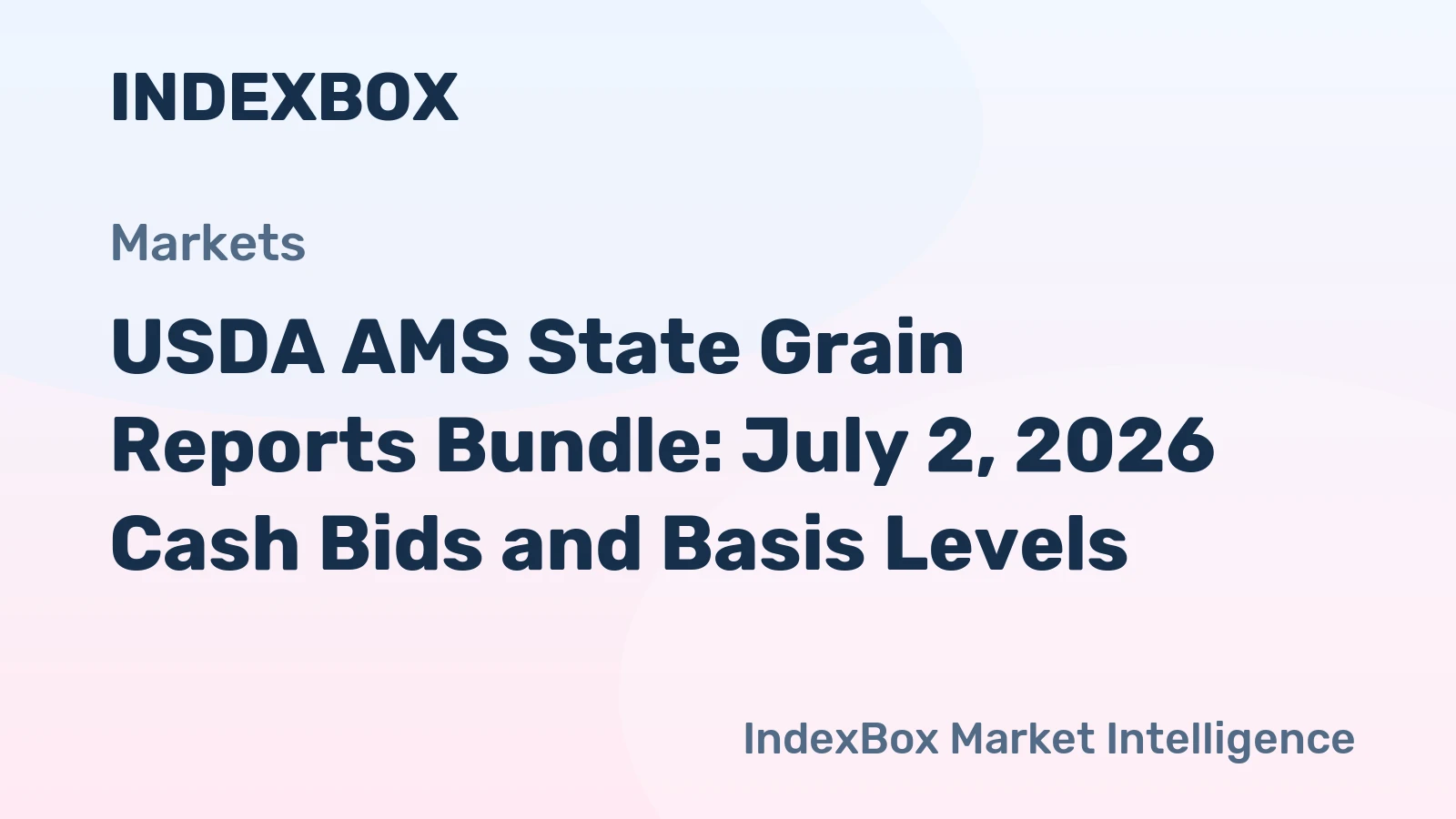 USDA AMS State Grain Reports Bundle: July 2, 2026 Cash Bids and Basis Levels