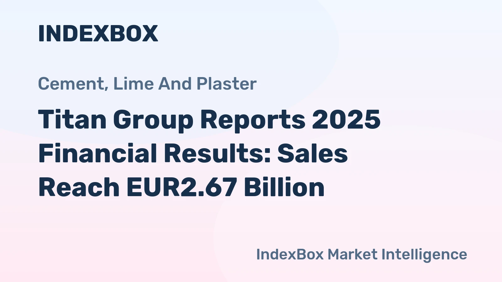 Titan Group Reports 2025 Financial Results: Sales Reach EUR2.67 Billion