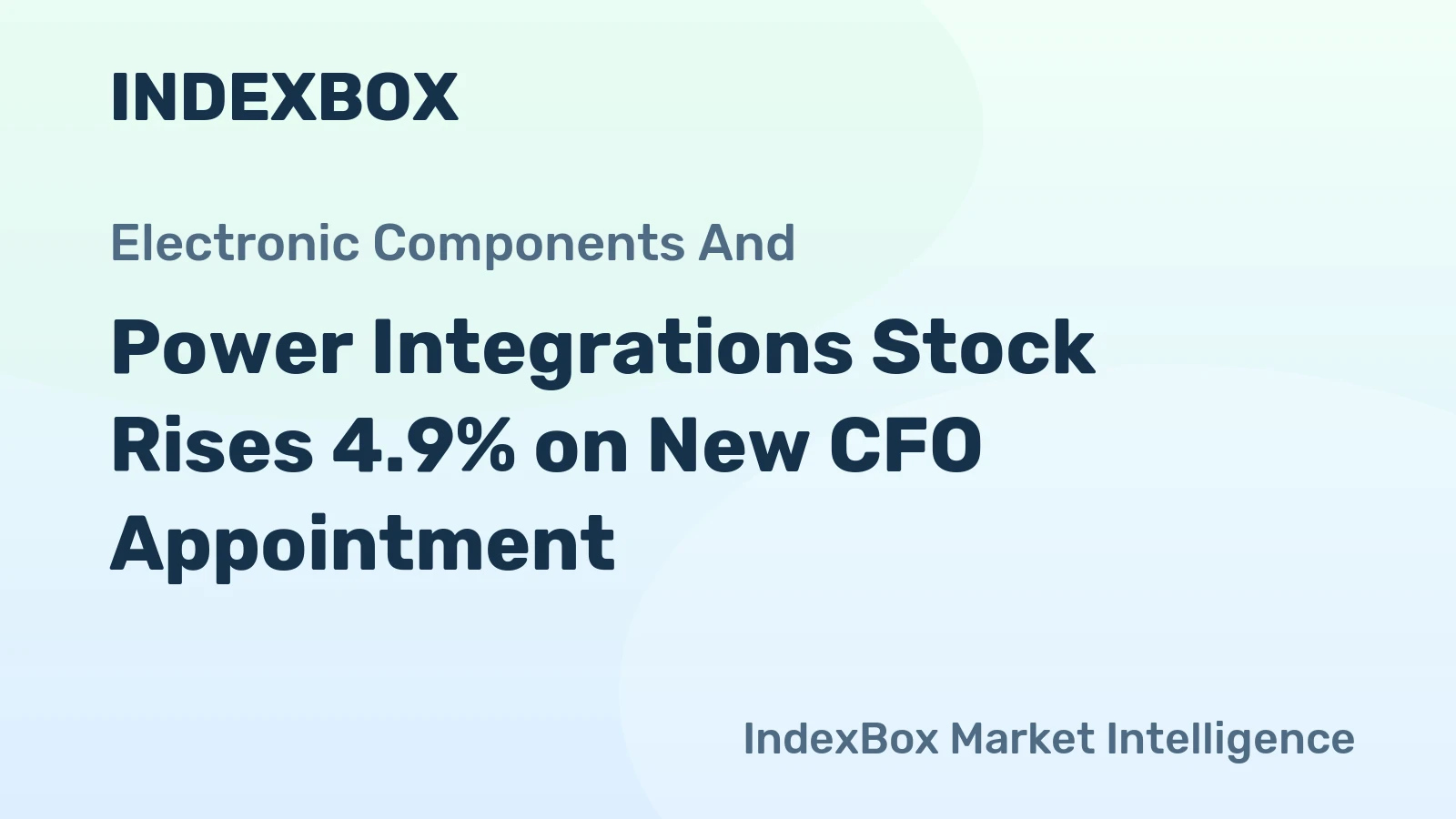 Power Integrations Stock Rises 4.9% on New CFO Appointment