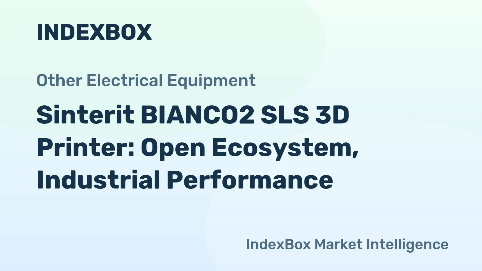 Sinterit BIANCO2 SLS 3D Printer: Open Ecosystem, Industrial Performance