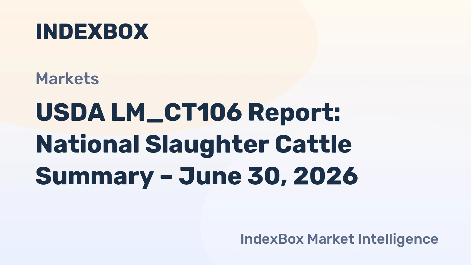 USDA LM_CT106 Report: National Slaughter Cattle Summary – June 30, 2026