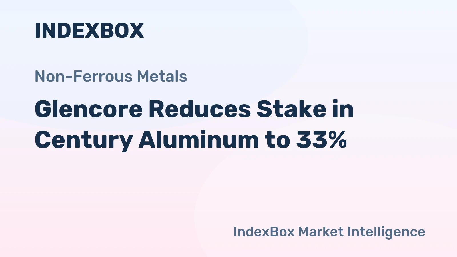 Glencore Reduces Stake in Century Aluminum to 33%