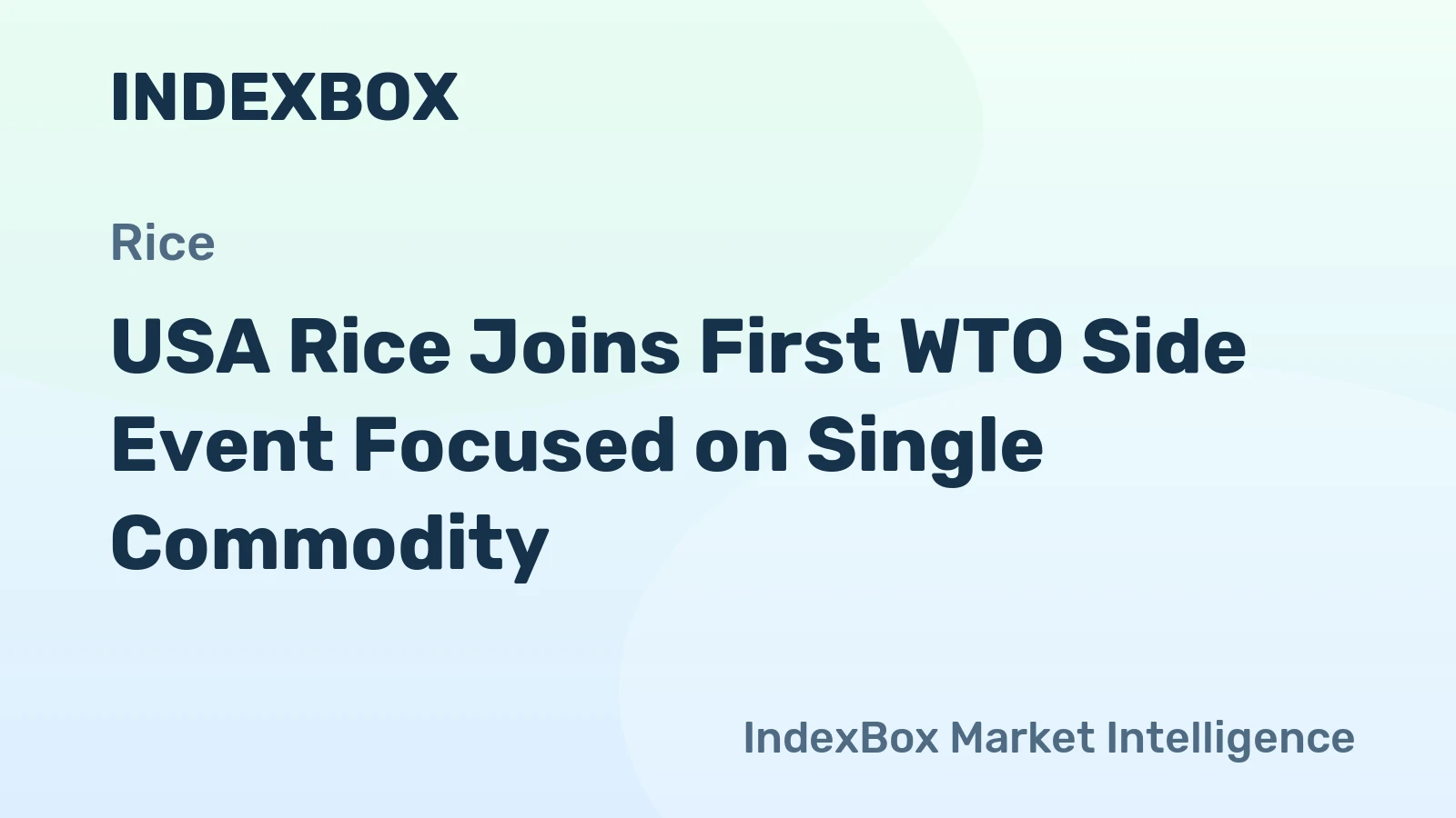 USA Rice Joins First WTO Side Event Focused on Single Commodity