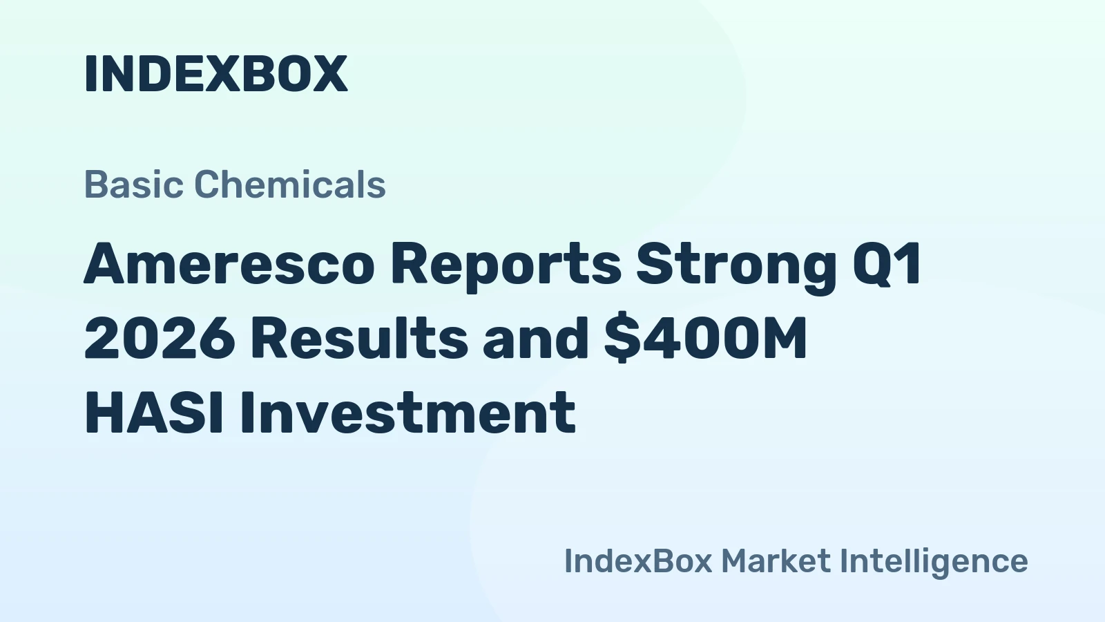 Ameresco Reports Strong Q1 2026 Results and $400M HASI Investment