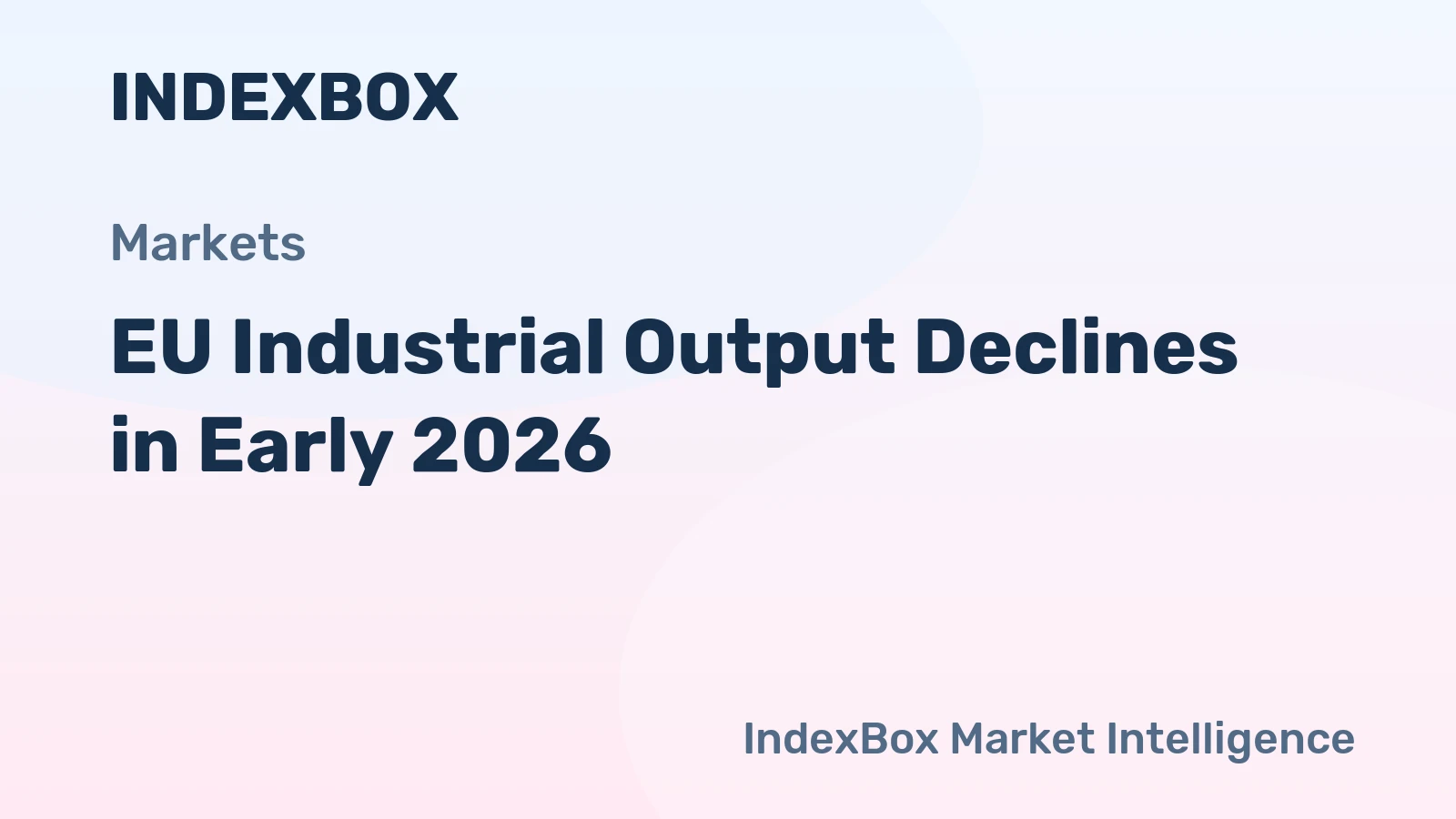 EU Industrial Output Declines in Early 2026