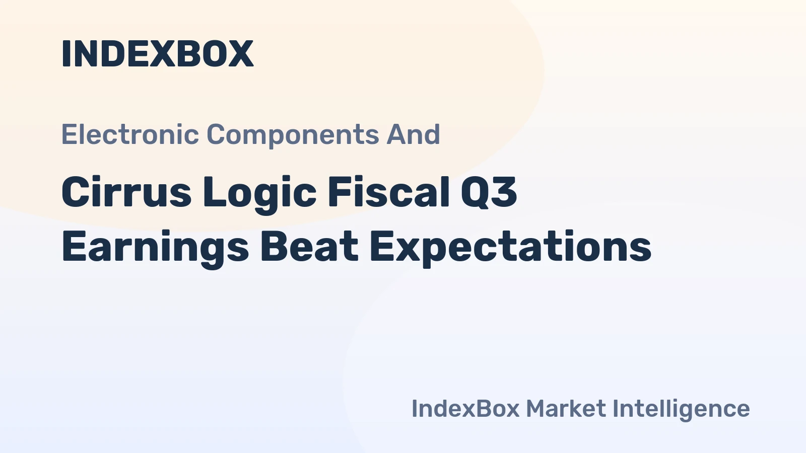 Cirrus Logic Fiscal Q3 Earnings Beat Expectations