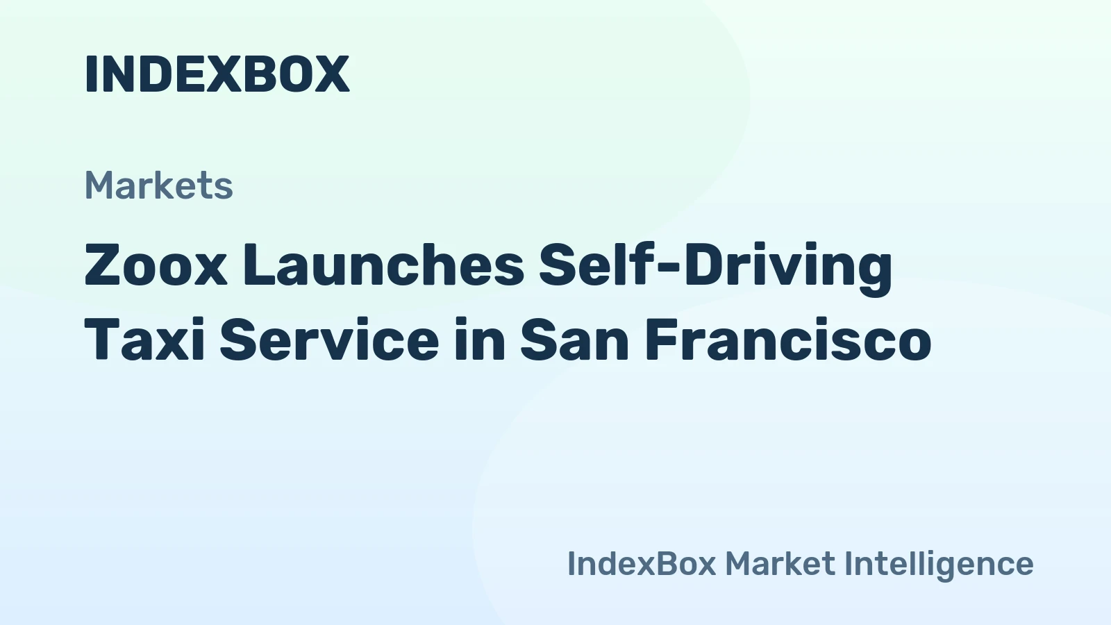 Zoox Launches Self-Driving Taxi Service in San Francisco