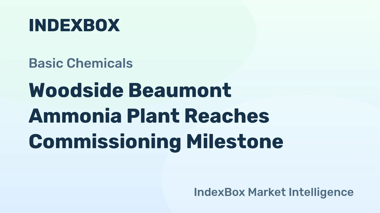 Woodside Beaumont Ammonia Plant Reaches Commissioning Milestone