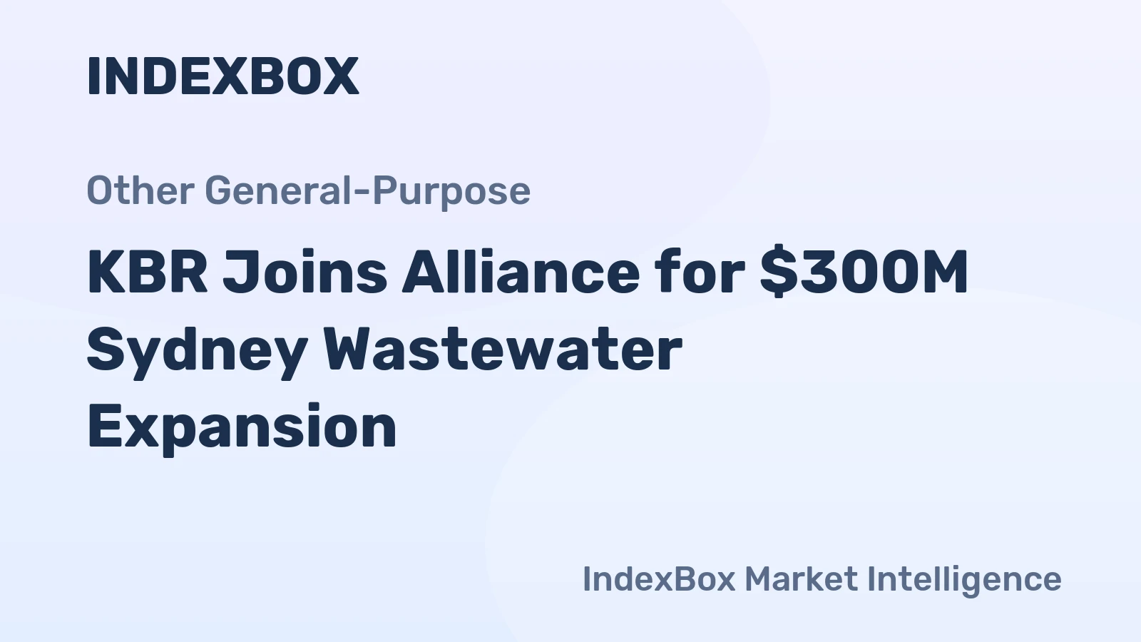 KBR Joins Alliance for $300M Sydney Wastewater Expansion