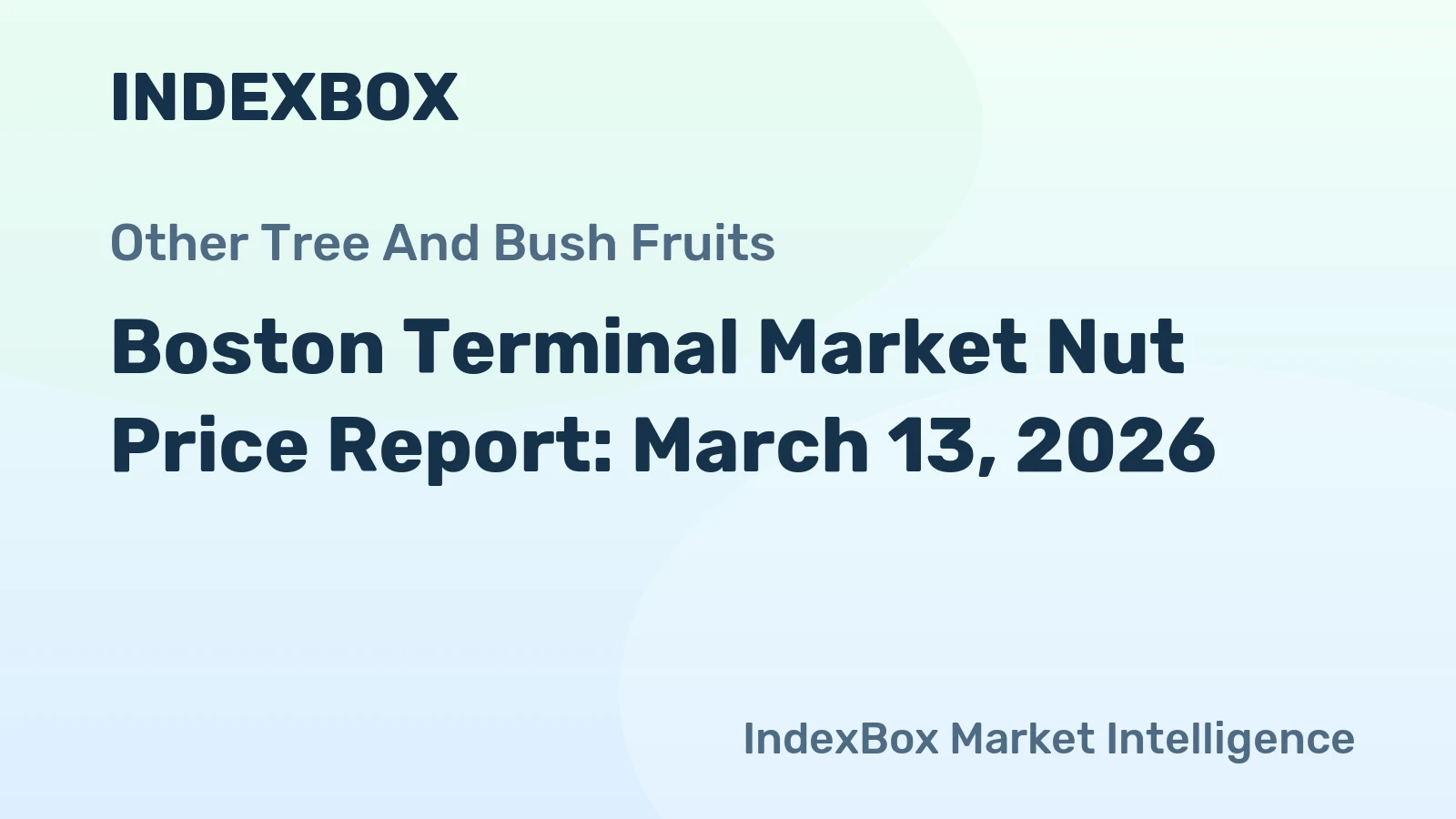 Boston Terminal Market Nut Price Report: March 13, 2026
