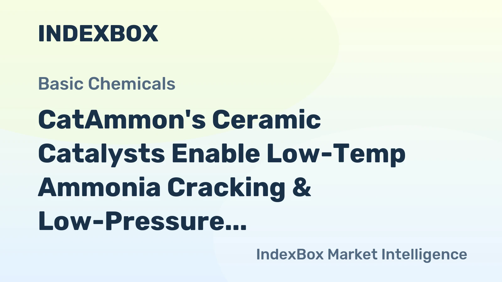 CatAmmon's Ceramic Catalysts Enable Low-Temp Ammonia Cracking & Low-Pressure Synthesis