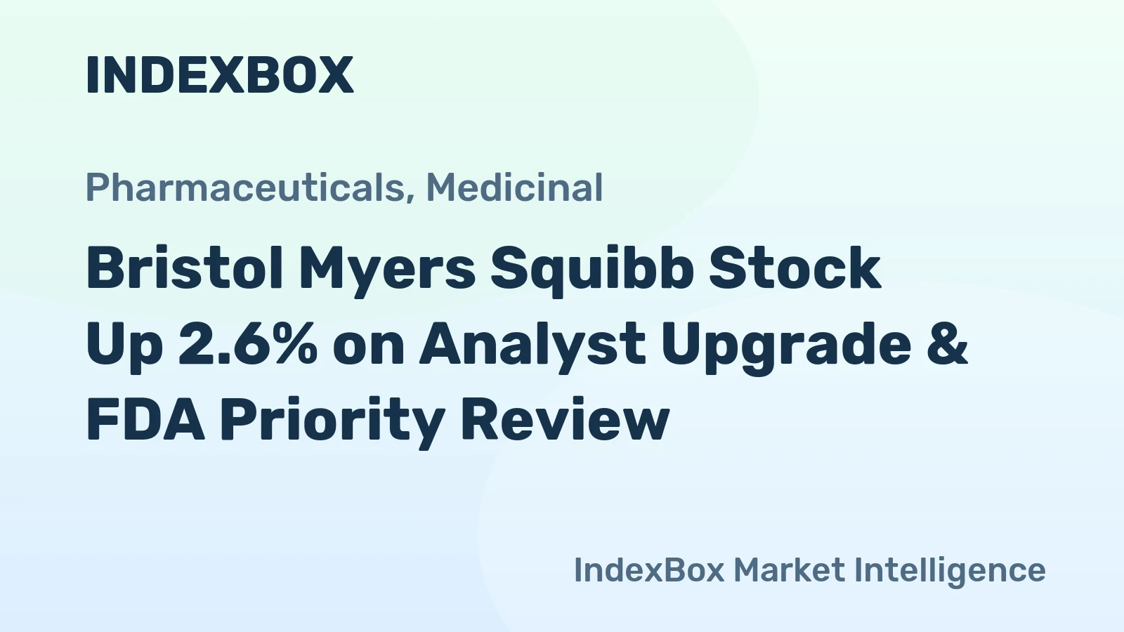 Bristol Myers Squibb Stock Up 2.6% on Analyst Upgrade & FDA Priority Review