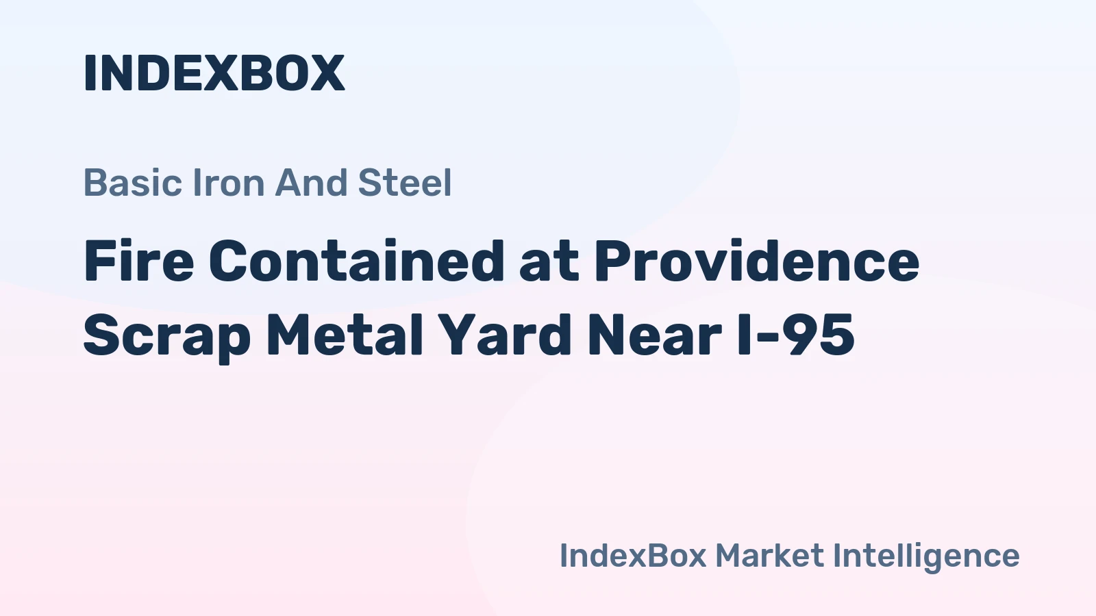 Fire Contained at Providence Scrap Metal Yard Near I-95