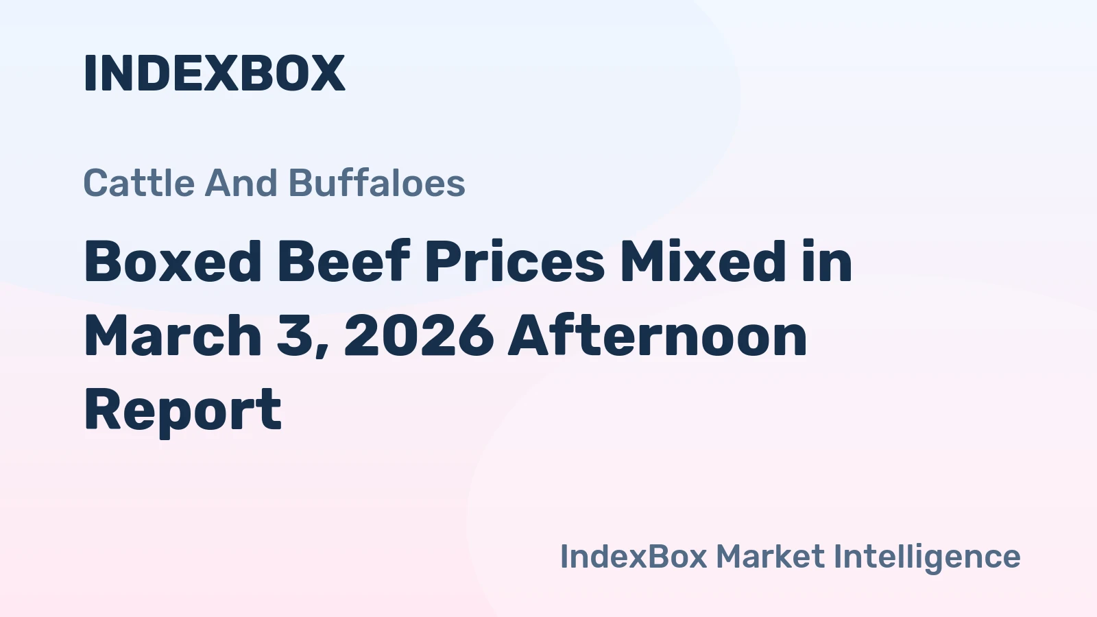 Boxed Beef Prices Mixed in March 3, 2026 Afternoon Report