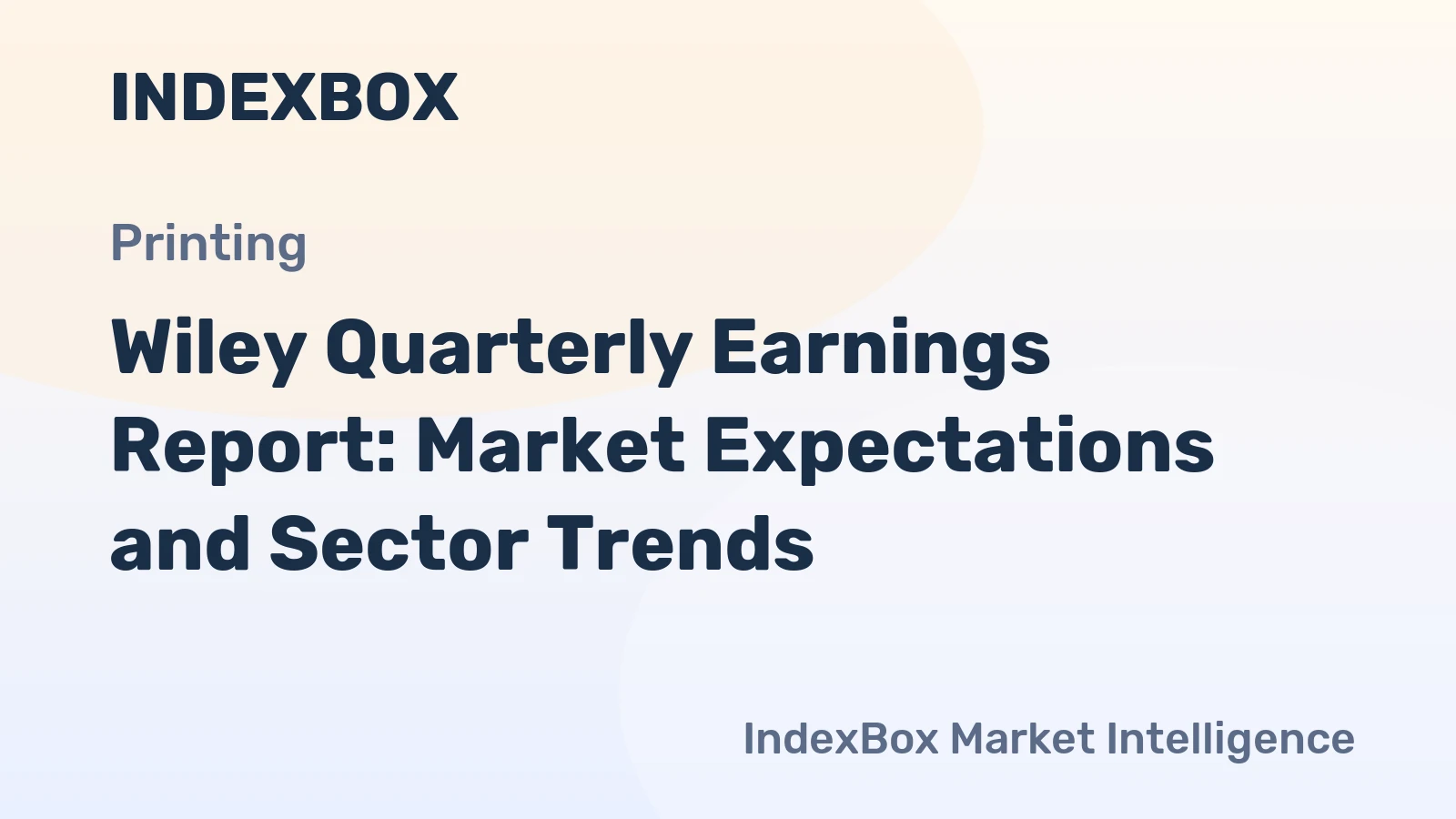 Wiley Quarterly Earnings Report: Market Expectations and Sector Trends